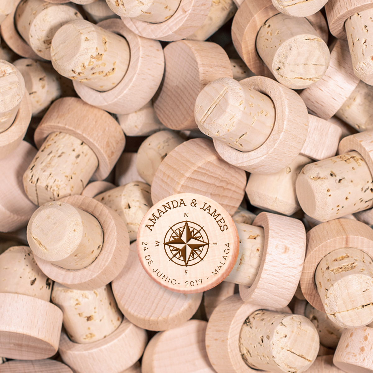 Custom Wine Cork Stopper - Compass – Celebritem